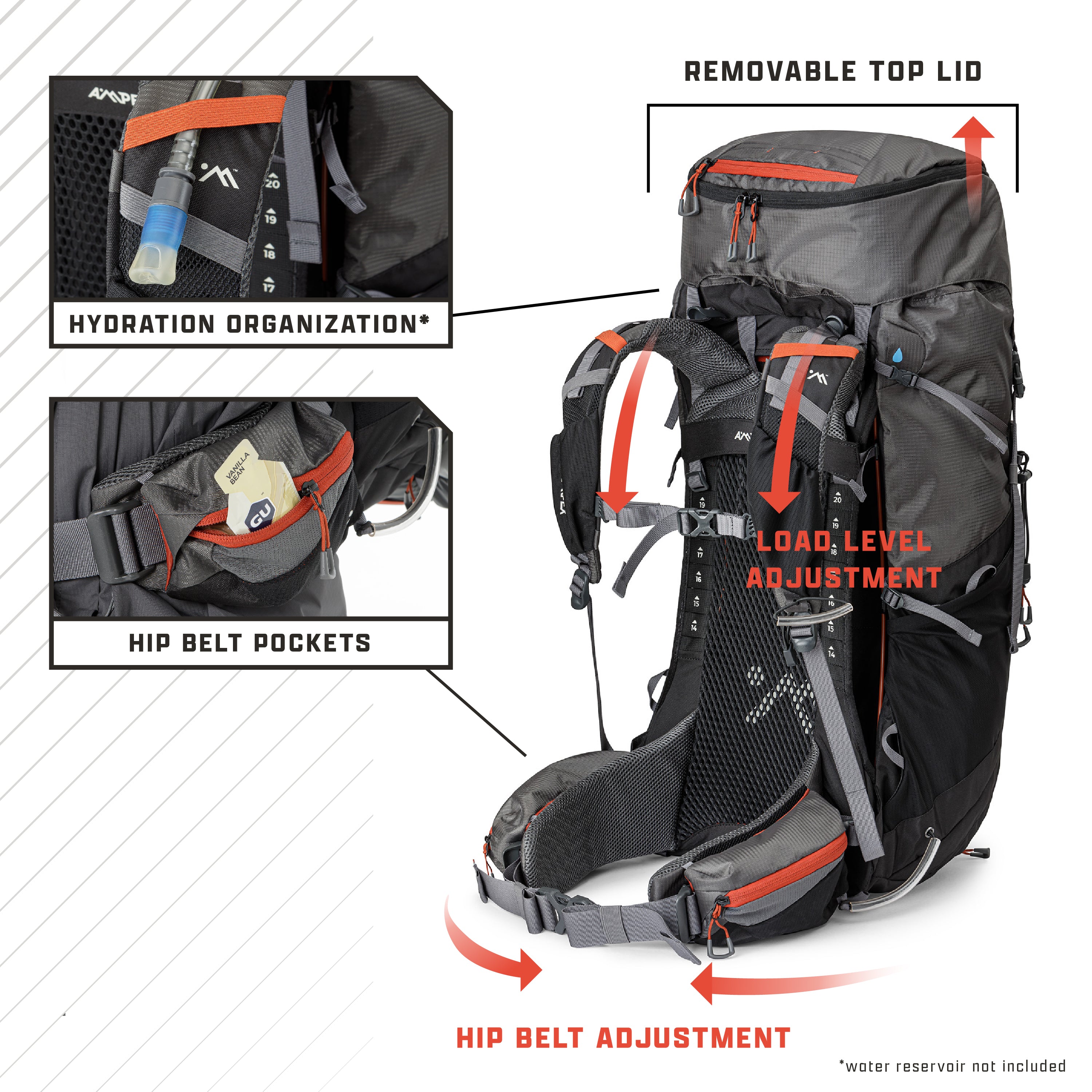 Hiking Backpack 50L – Ampex Gear