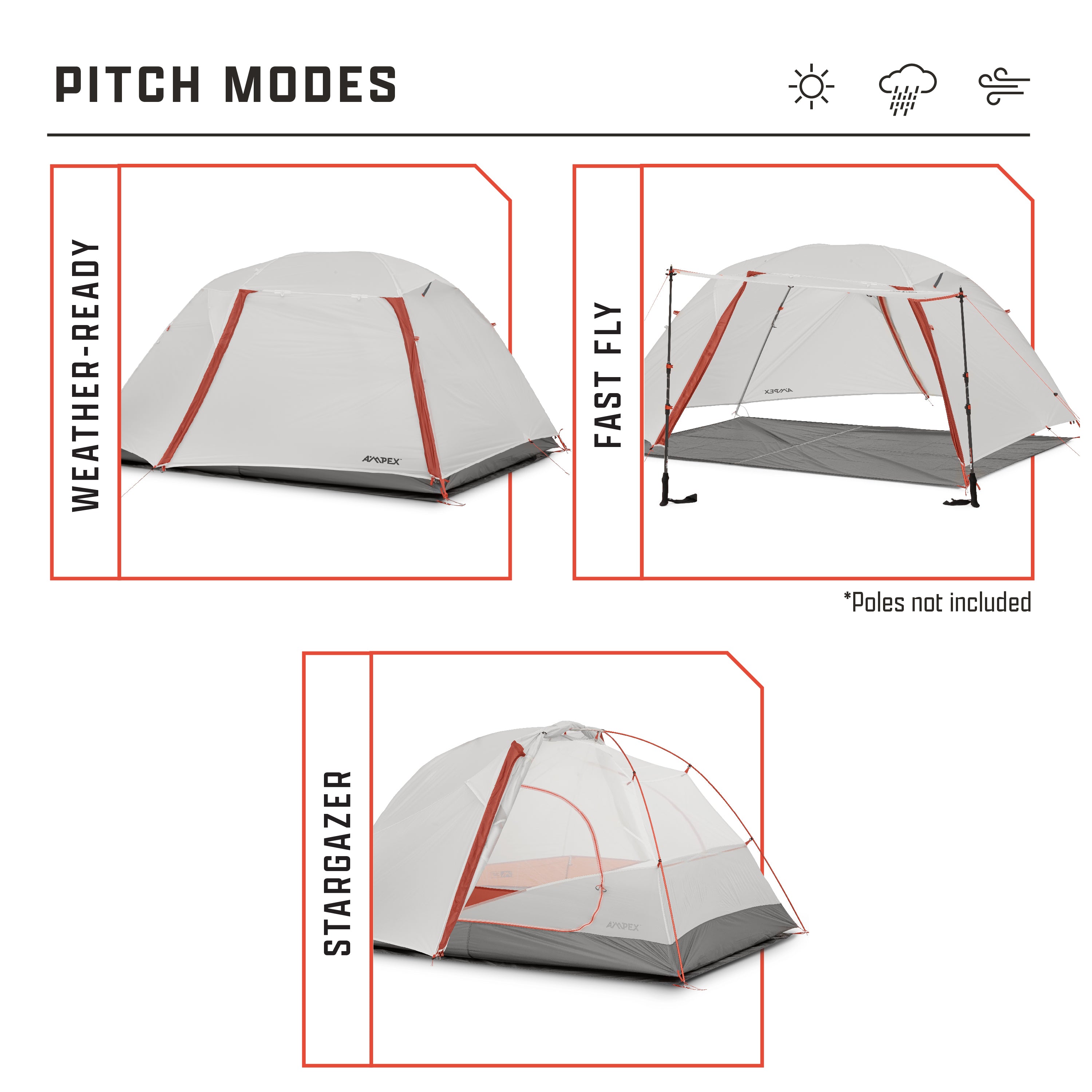 Lightweight Backpacking Tent | 3 Person – Ampex Gear